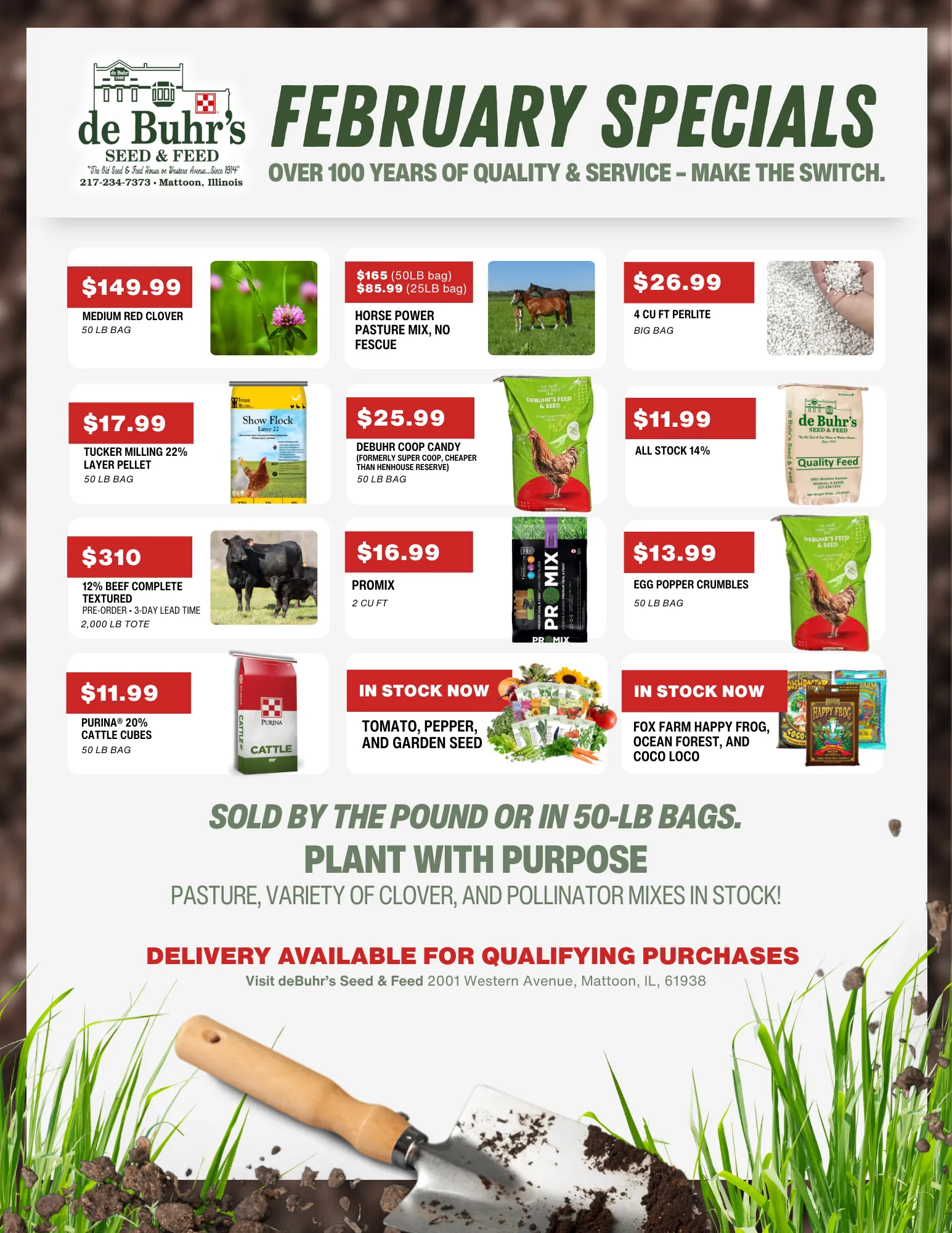 Monthly Flyer - deBuhr's Seed & Feed